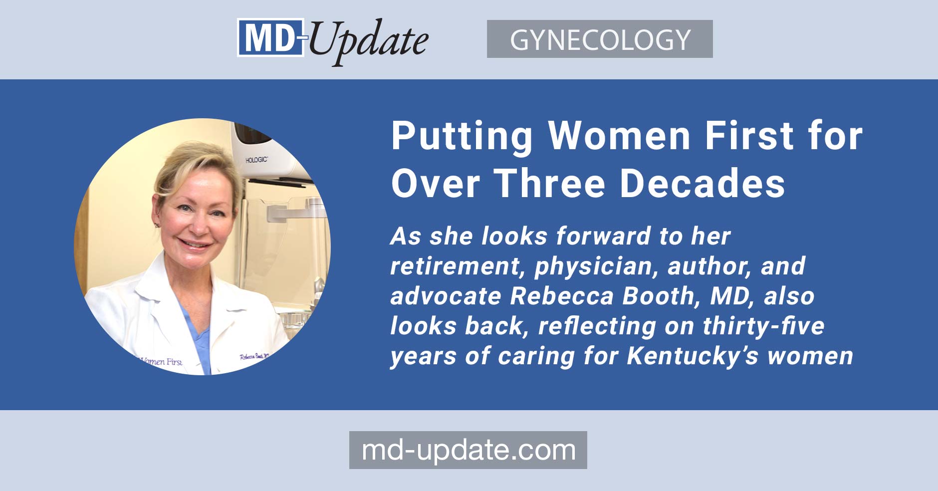 Putting Women First for Over Three Decades – MD-Update